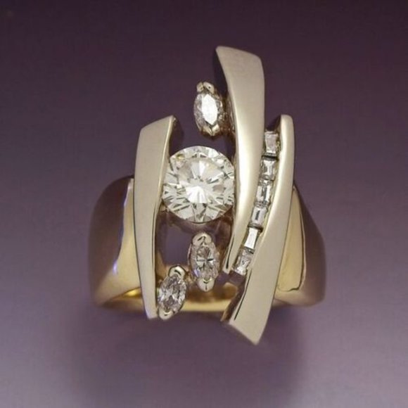 Jewelry | Womens Free Style Ring With Diamonds | Poshmark